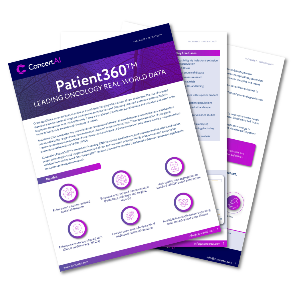Patient360 Factsheet | ConcertAI